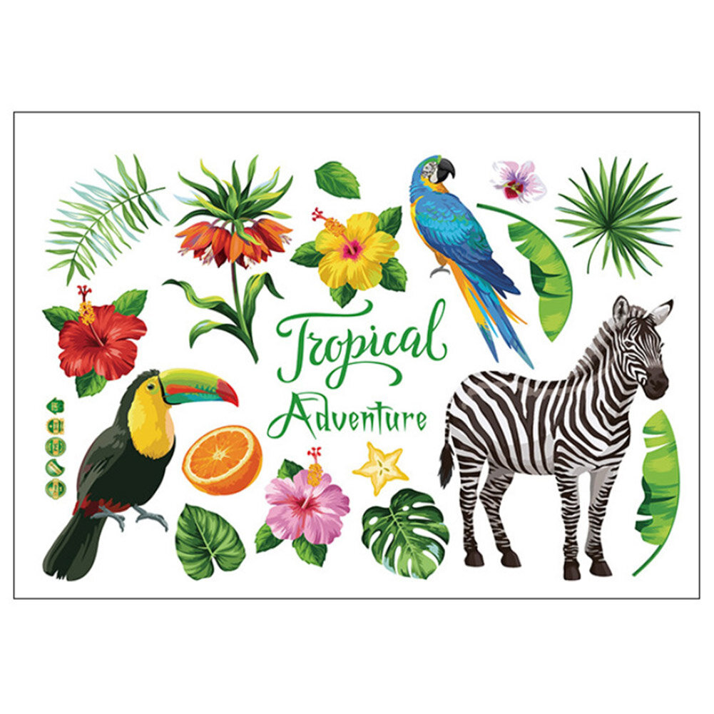 Наклейки на стену и пол в виде тропического дождевого леса для дома, спальни, фона, оформления офиса SK7169