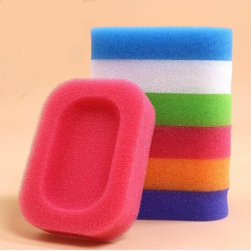 Мыльница-губка, овальная, отдельно стоящая, разноцветная, 2 шт.