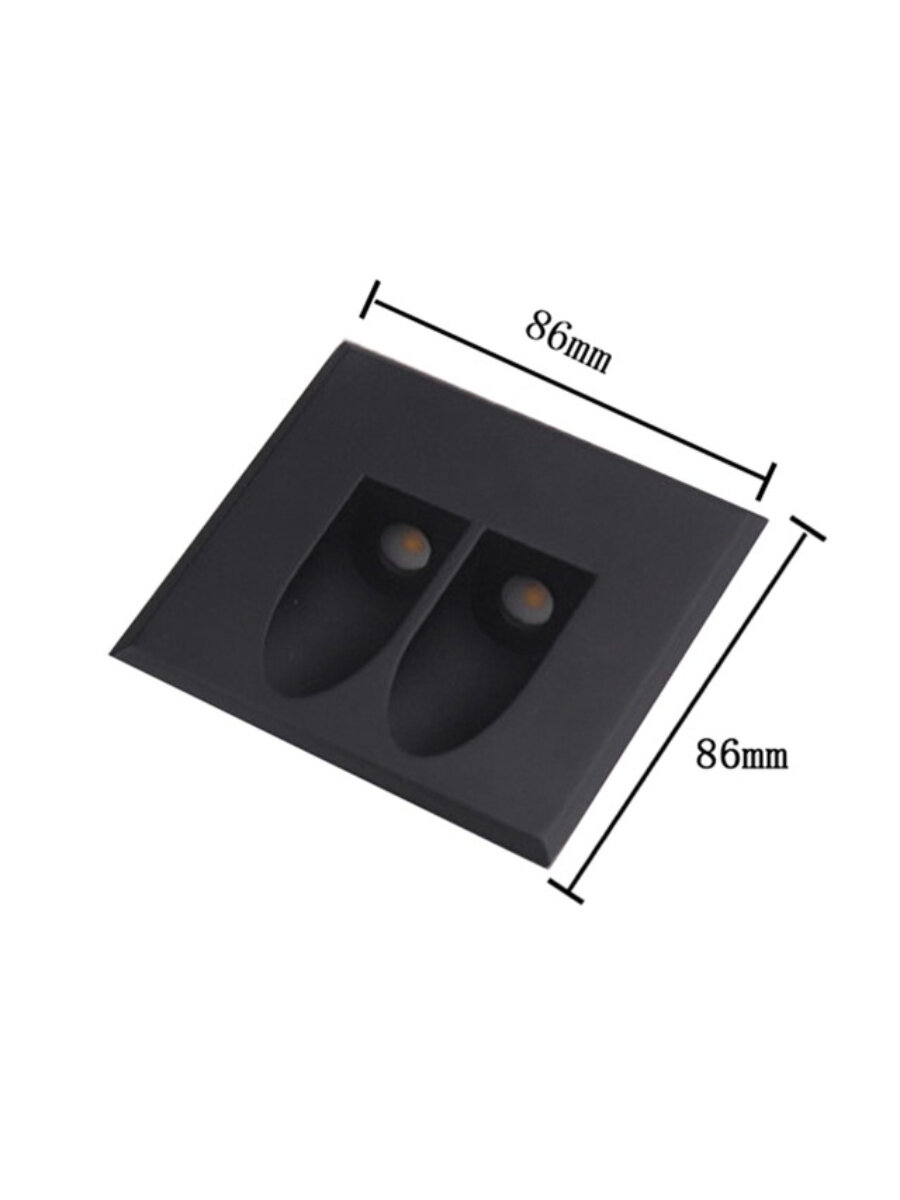 Светодиодный квадратный встроенный лестничный светильник мощностью 3 Вт