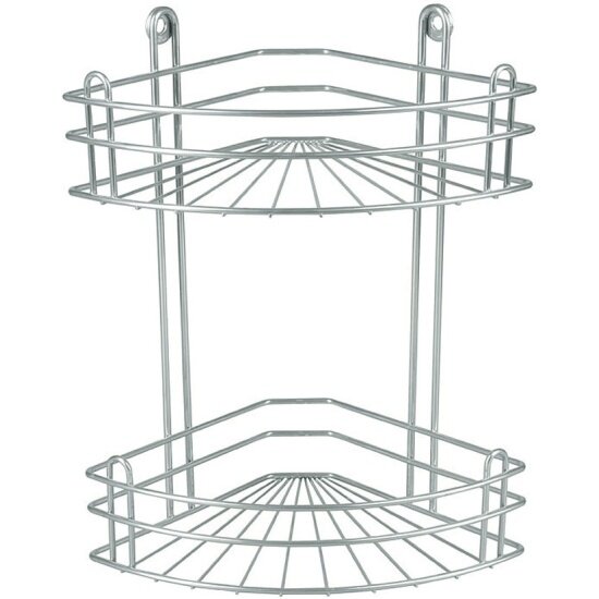 Полка Rosenberg для ванной 2-ярусная угловая-RUS-385024-2 Zn