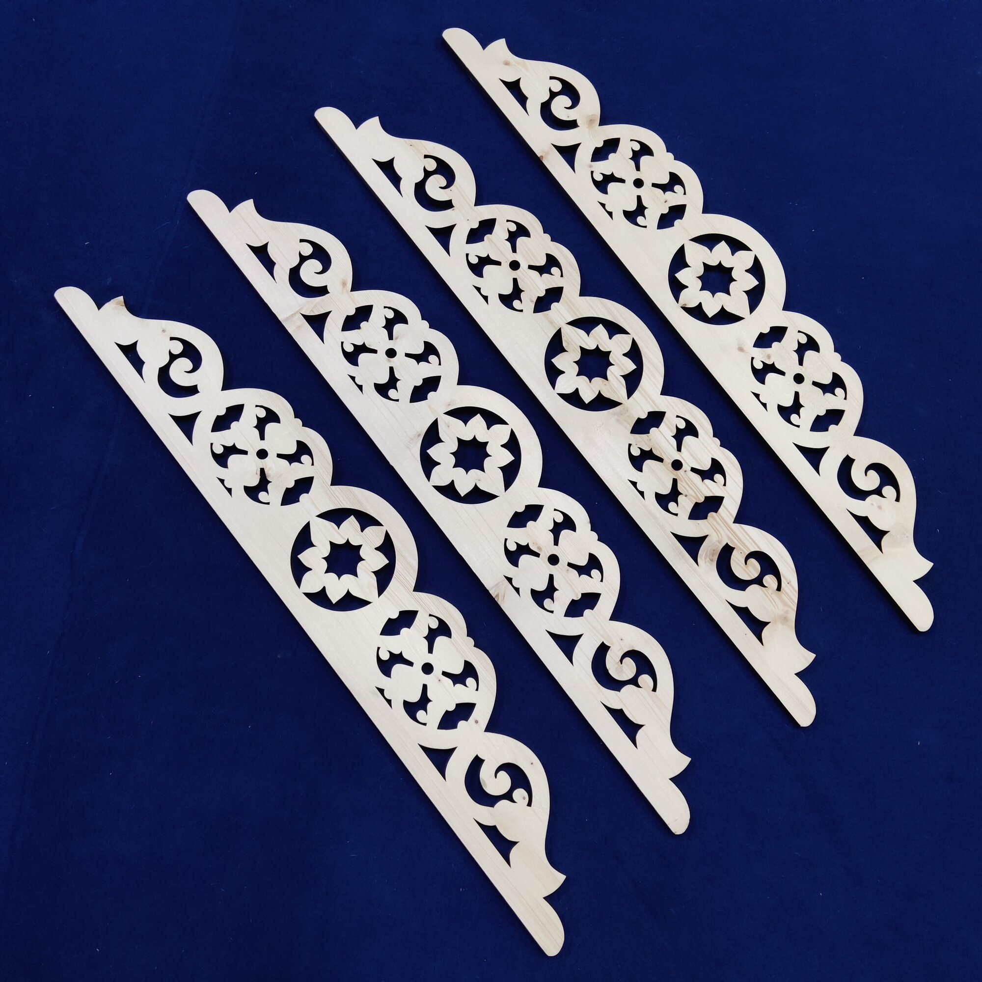 Наличники декоративные "Корона Маска малая" деревянные резные 4 шт.