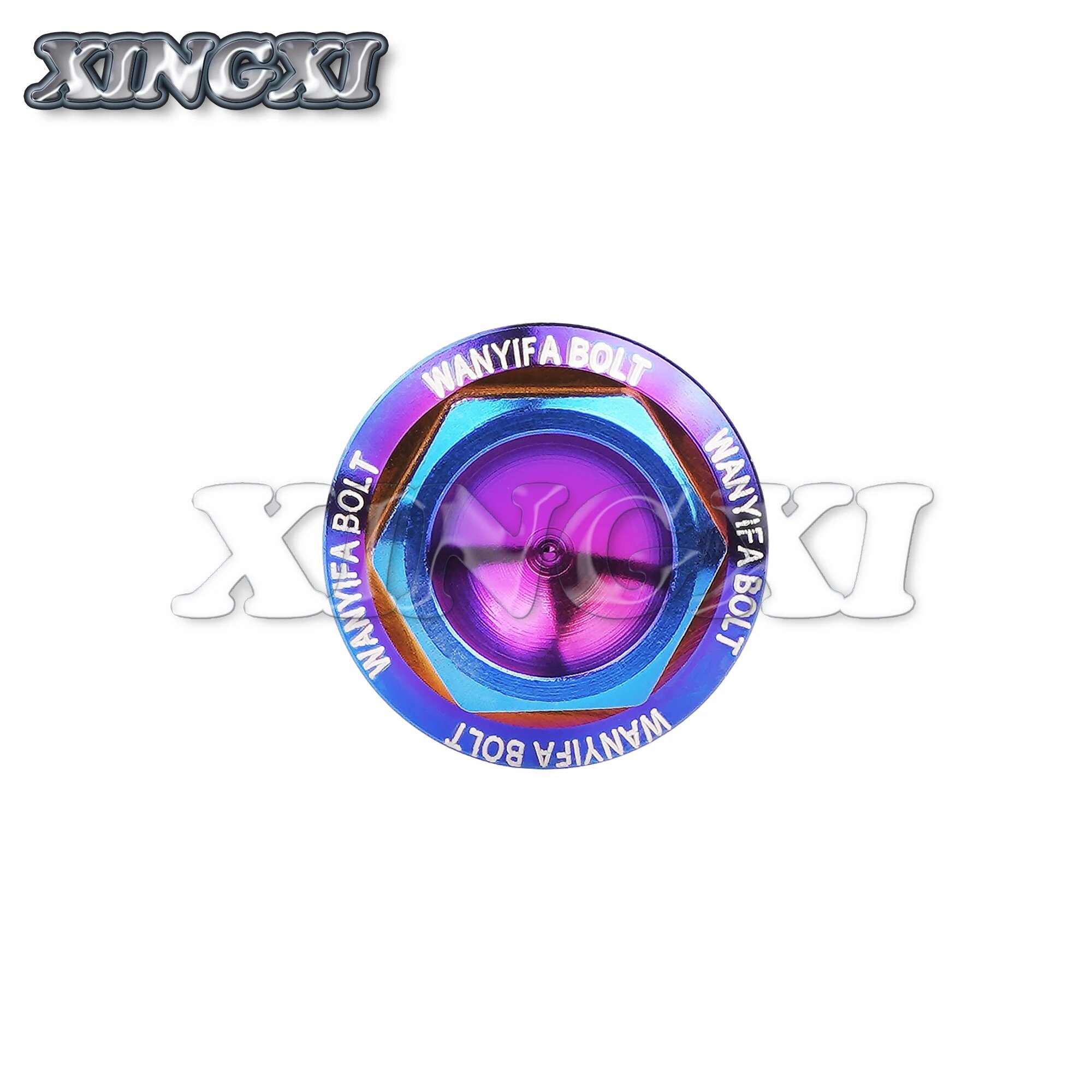 Титановый болт Xingxi M7, длина 10, 15, 20, 25, 30, 35, 40, 45, 50 мм, шаг 1,0 мм, шестигранные винты с фланцевой головкой для велосипеда, мотоцикла