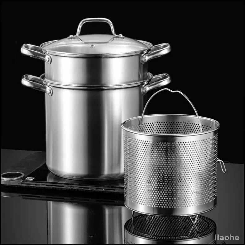 Кастрюля, Нержавеющая сталь, 5,5 л, 1 шт