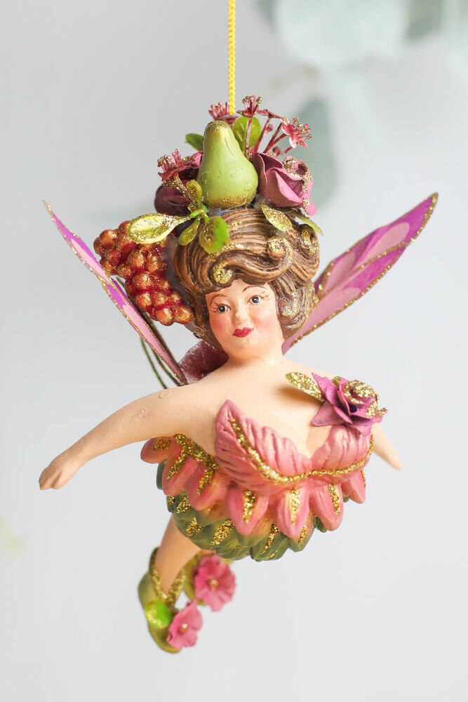 Ёлочная игрушка пышная феечка грасса, полистоун, 16 см, Гудвилл (Goodwill) B87250-1