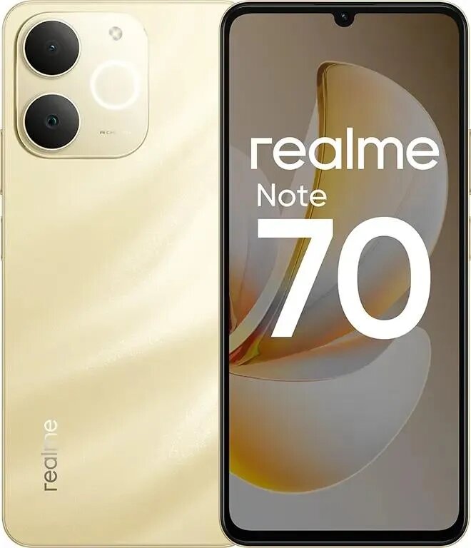 Смартфон REALME Note 70 6/128Gb, золотой / Gold / 6.74 /90 ГЦ