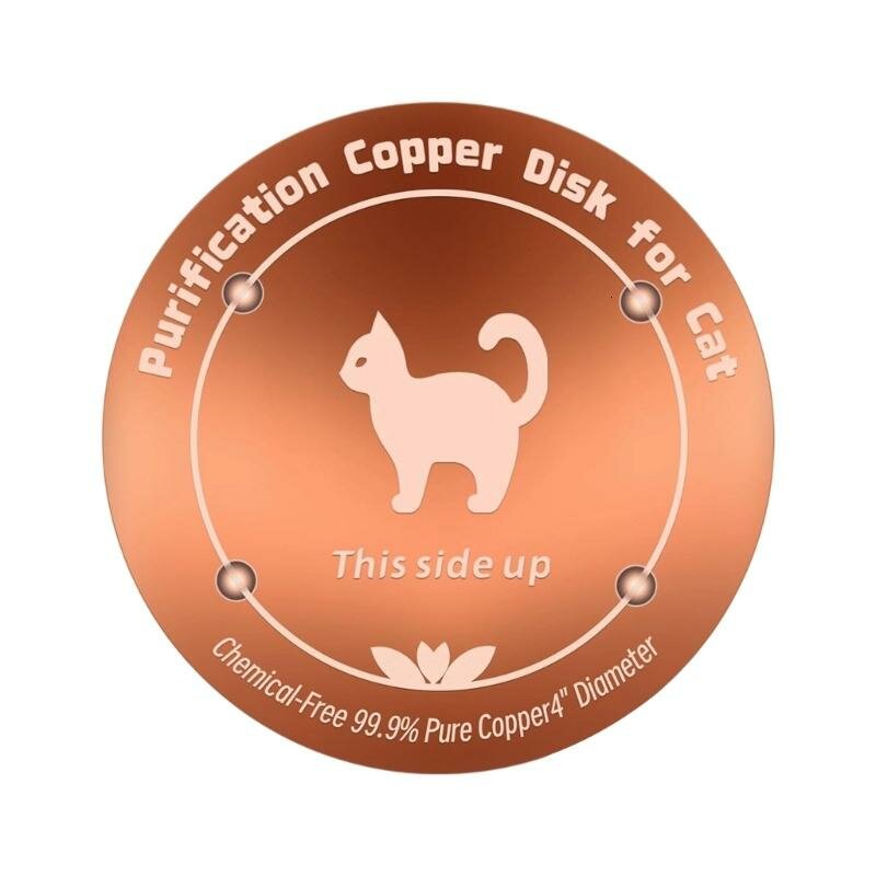 Медный диск для птичьей ванны, кошка