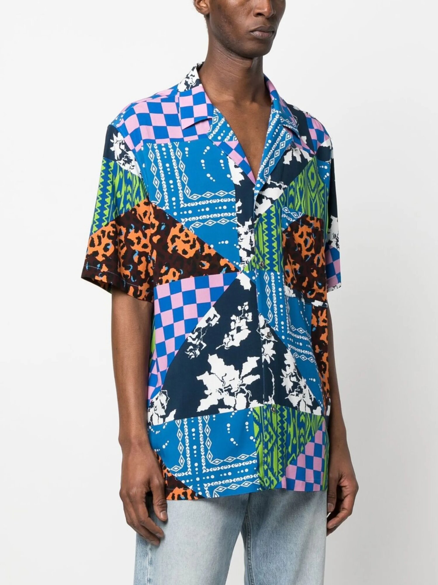 Рубашка MARCELO BURLON, размер S, синий — фото 1