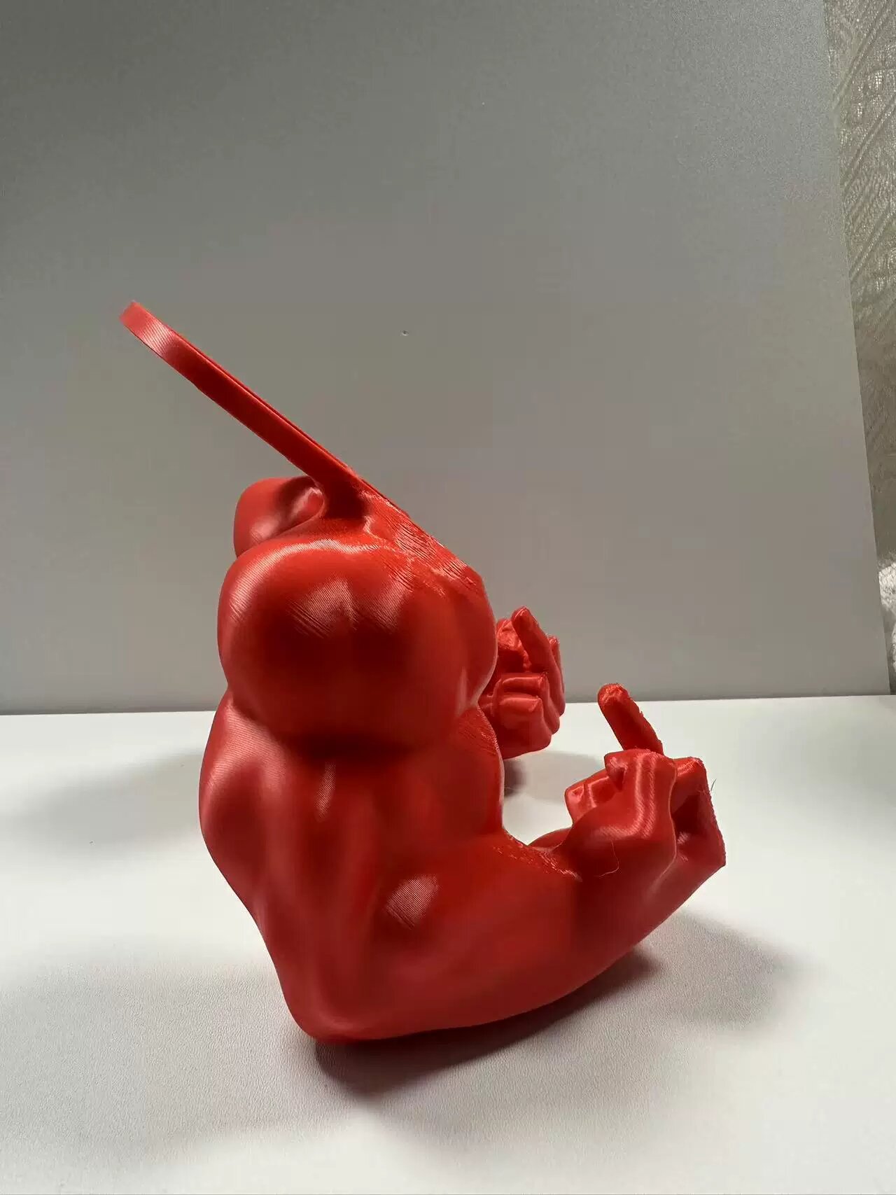 Красный 3D-печатный пальцевый рукав для кошек - подвесной декор на шею