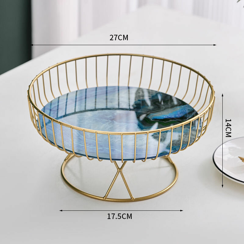 Европейский стиль легкой роскоши, фруктовая тарелка для гостиной, креативная домашняя корзина для фруктов, подставка для десертов и закусок для послеобеденного чая