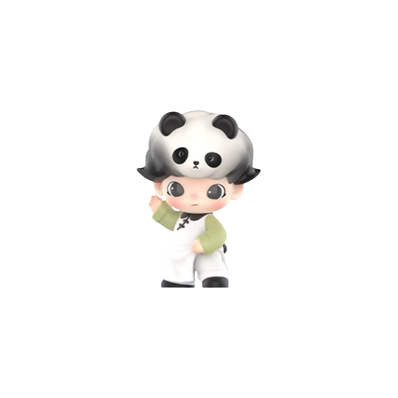 POP MART DIMOO Царство Животных Подвески Сюрприн в коробке, Confirmed-Panda Tai Chi (Open)