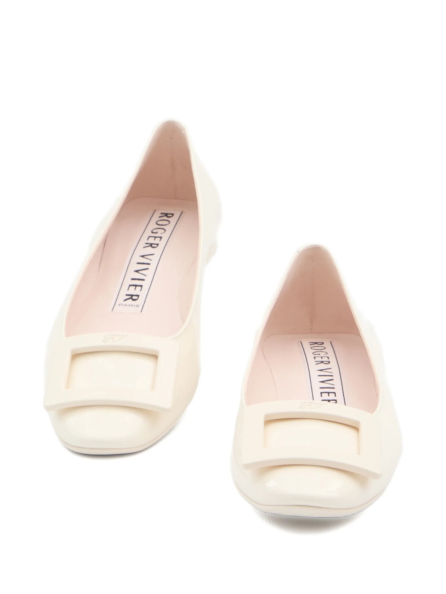 Балетки Roger Vivier Buckle leather ballet flats, размер 38,5, разноцветный — фото 1