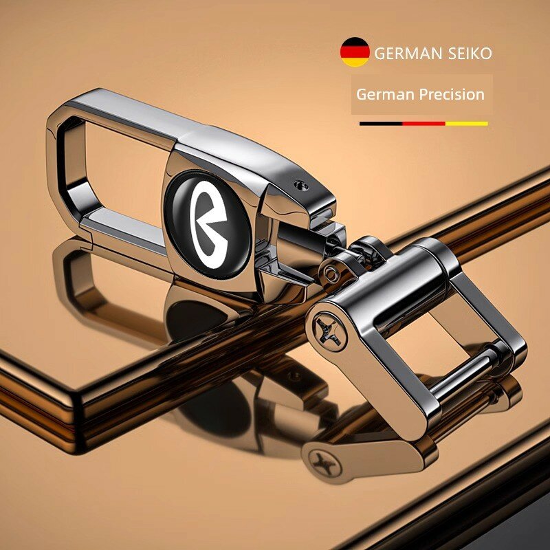 Новая модель кожаного брелока-подвески для ключей Infiniti QX50, Q50L, QX60, QX70, QX30 Infiniti серебряная утолщенная