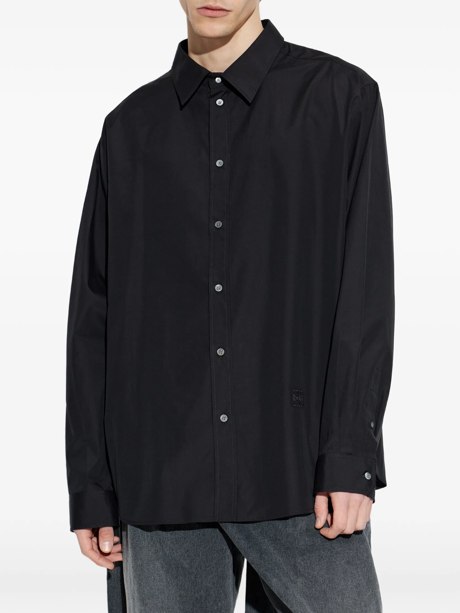 Рубашка Loewe Button-fastening shirt, размер 2XL, black / black — фото 1