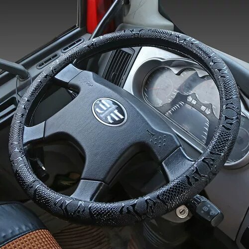 Кожаный чехол на руль для крупногабаритных транспортных средств 40, 42, 45, 47, 50 см, чехол на руль для грузовиков,