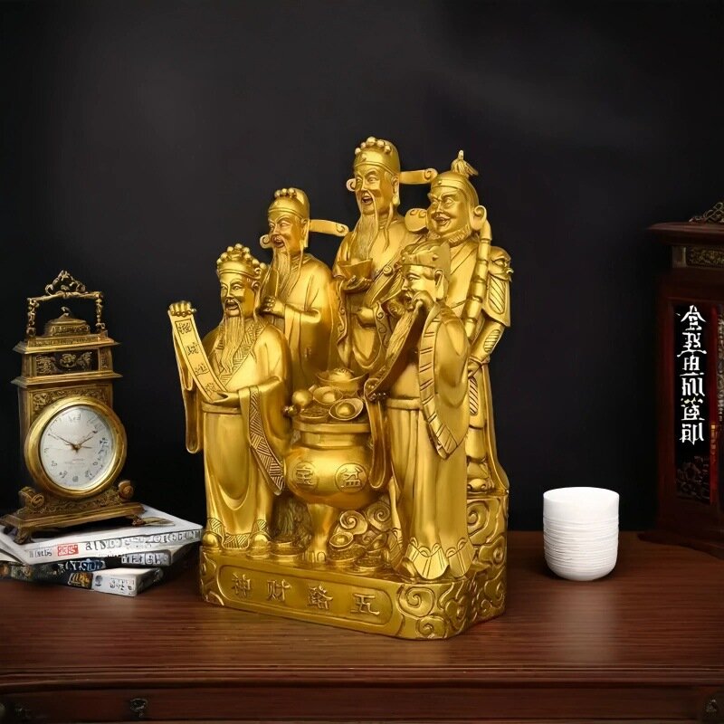 【Без гарантии возврата】Бог удачи, пятисторонний бог богатства, сокровищница, привлекающая богатство, украшение для магазинов, гостиных и домов