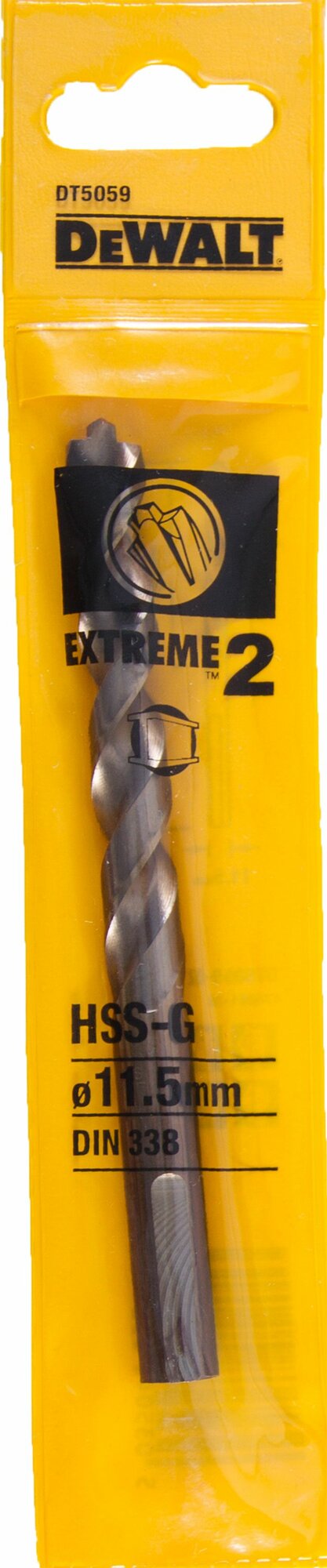 Сверло по металлу EX2 HSS-G 11,5х142х91 мм DeWALT