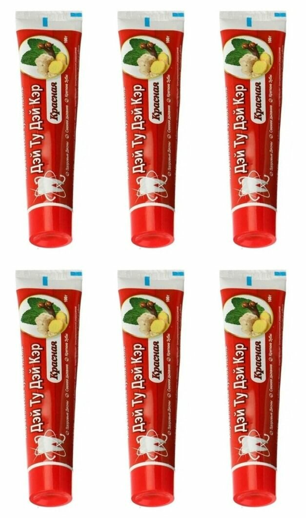 Day2Day Зубная паста Care Toothpaste Red Дант Карма, Красная, 100 г, 6 шт