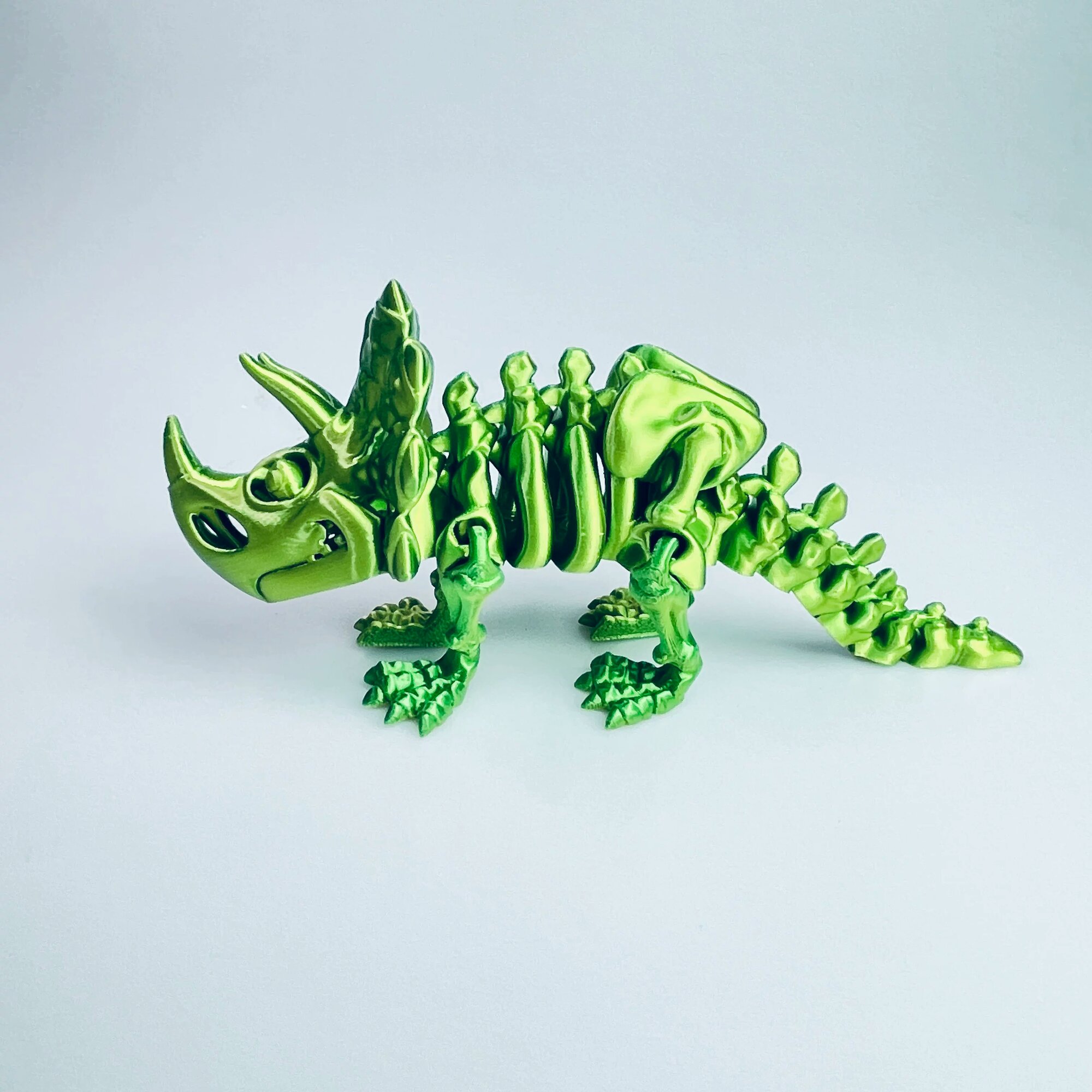 3D печатный скелет трицератопс динозавр суставы подвижная фигурка модель игрушка подарок украшение дома Обычный