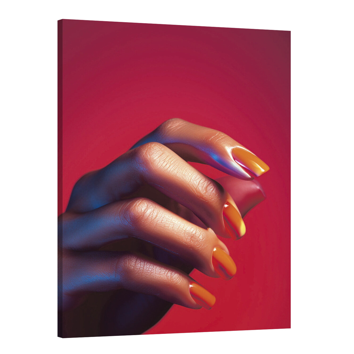 Интерьерная картина 50х70 "Маникюр в цвете"
