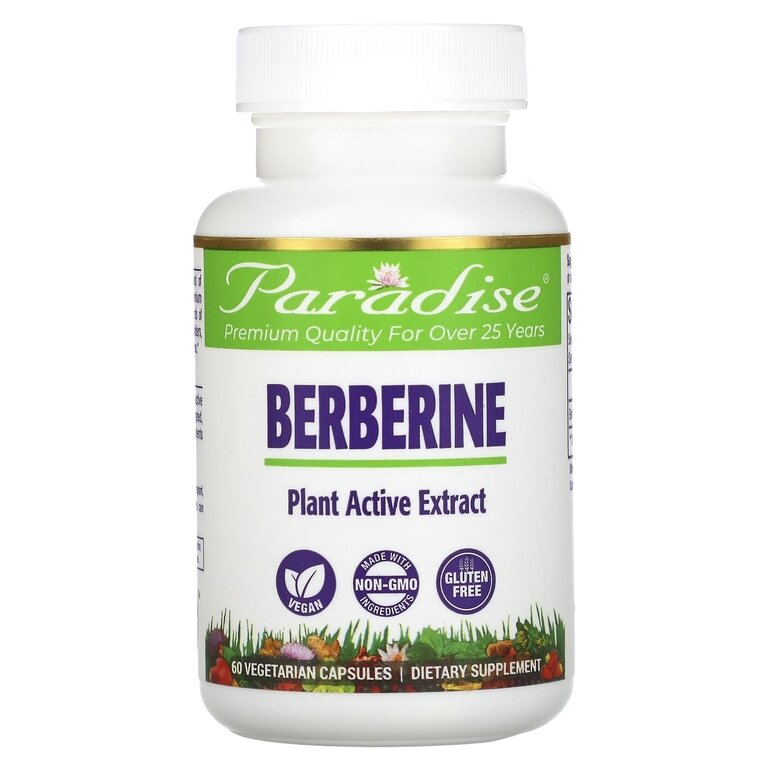 Капсулы Paradise Herbs Berberine, 60 г, 60 шт.