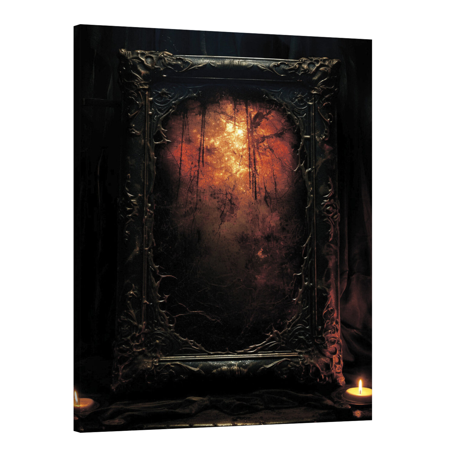 Интерьерная картина 50х70 "Гримуар: проклятое зеркало"