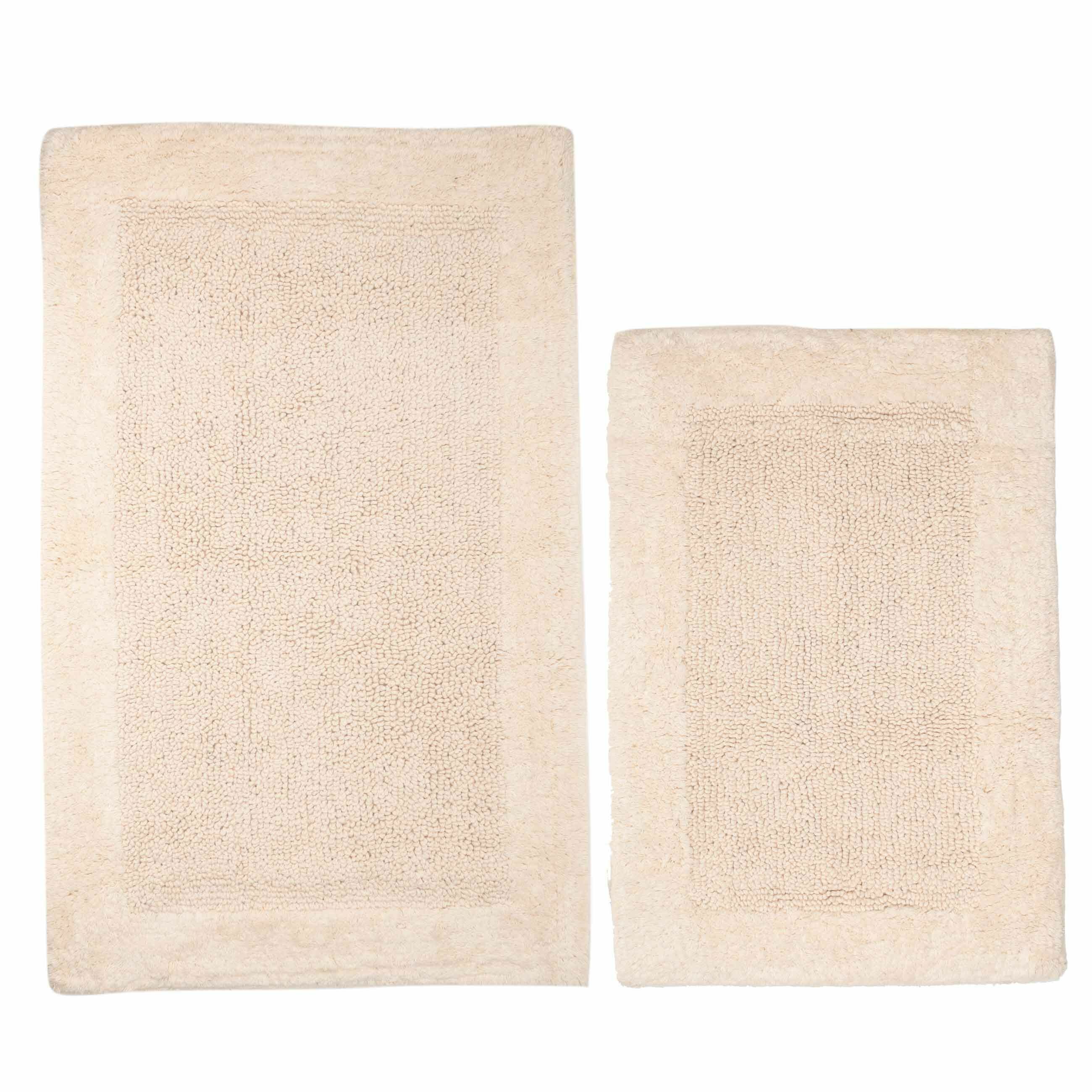 Коврик для ванной комнаты, 40x60/50x80 см, 2 шт, противоскользящий, хлопок, молочный, Metric