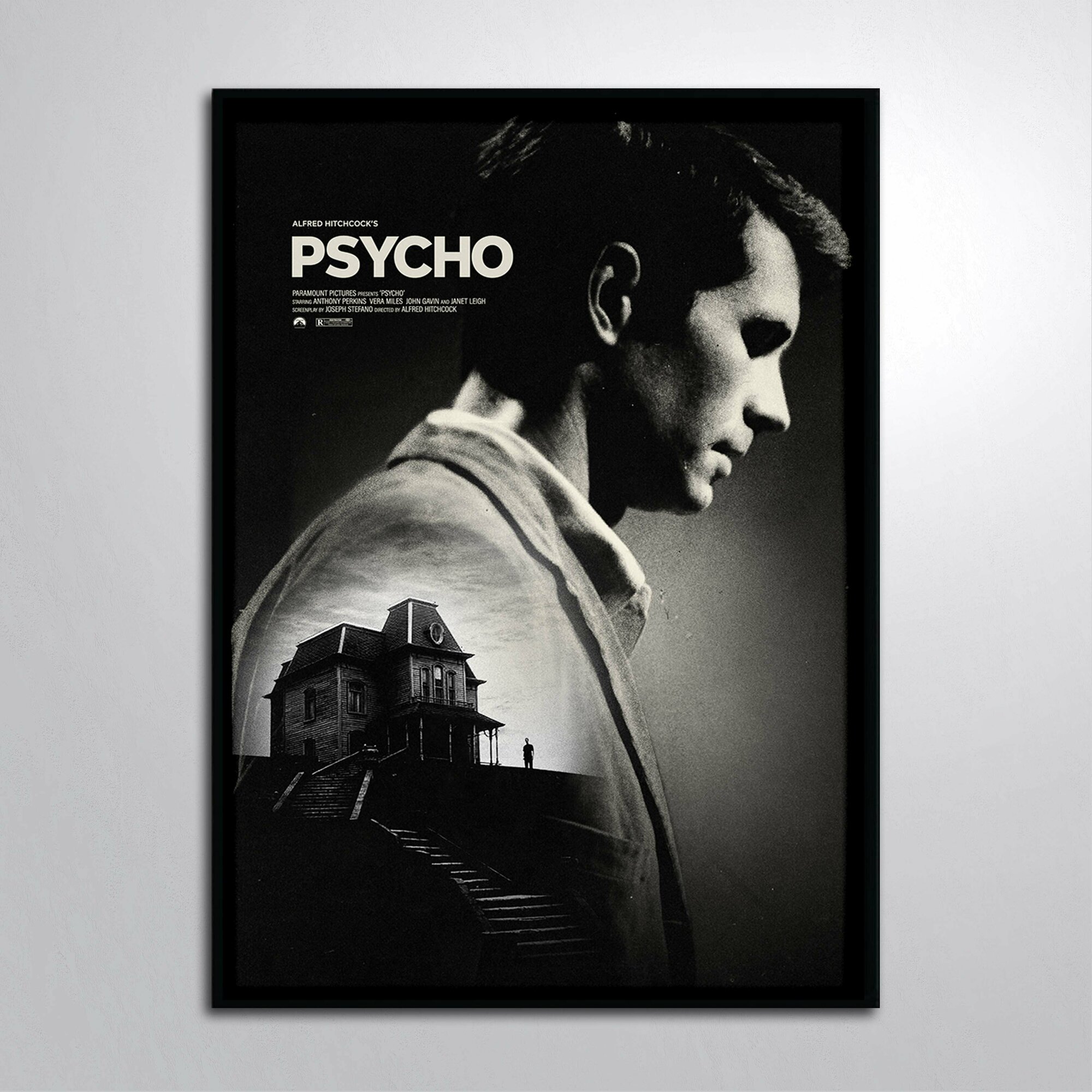 Постер без рамы/Винтажный плакат/ Альфред Хичкок Психо (1960) Энтони Перкинс Вера Майлз Отель и Дым Psycho