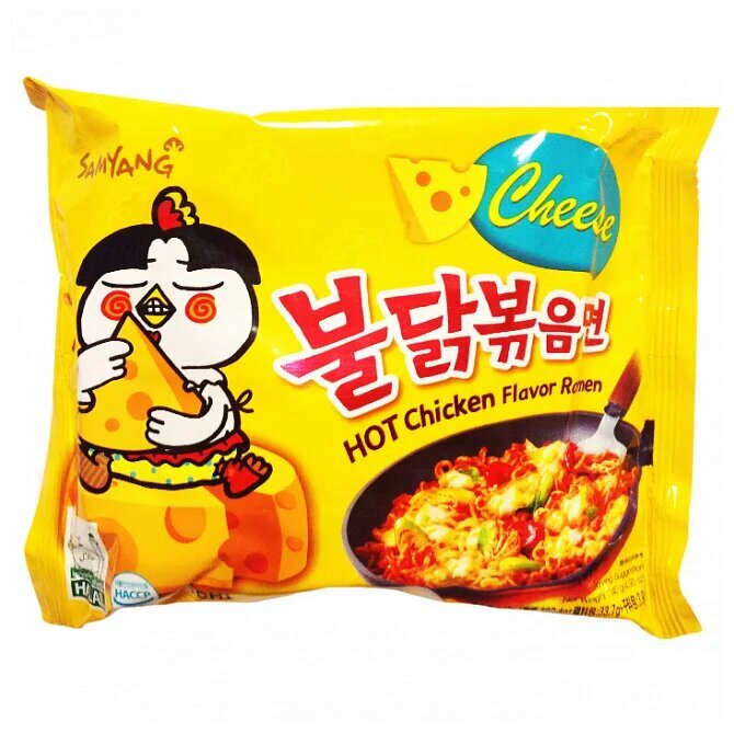 Samyang Лапша рамэн острая с курицей и вкусом сыра Hot chicken flavor ramen Cheese, 140 г