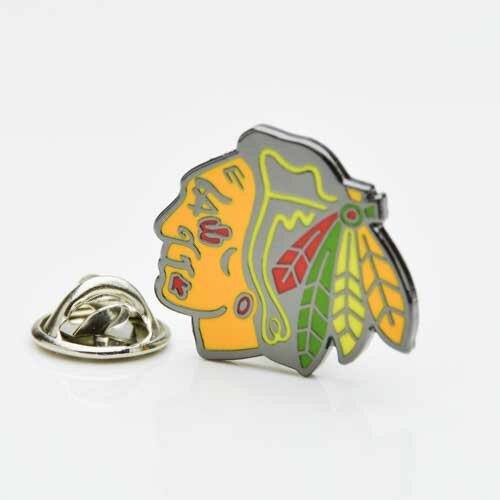 Хоккейный значок Чикаго Блэк Хокс "Эмблема голова"