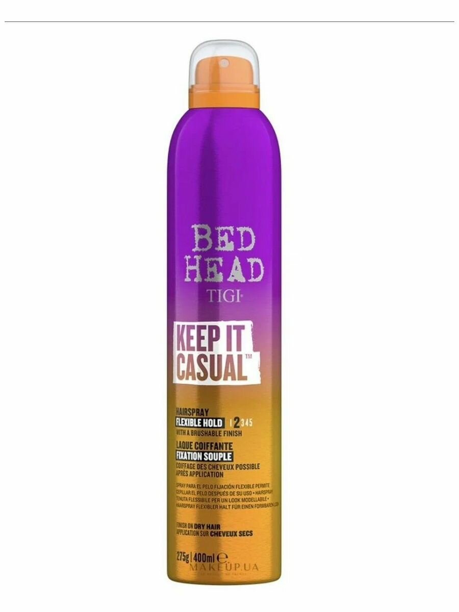 Лак для волос BED HEAD KEEP IT CASUAL TIGI эластичной фиксации, 400 мл
