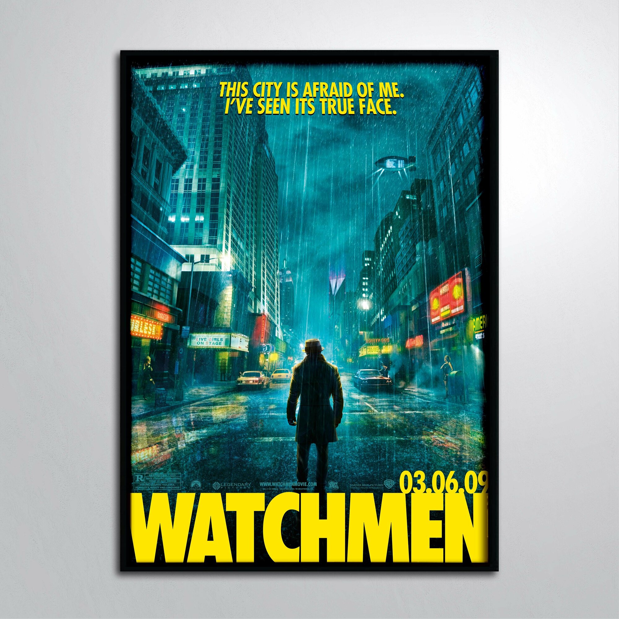 Постер без рамы/Вселенная DC Хранители Роршах Дождь Watchmen