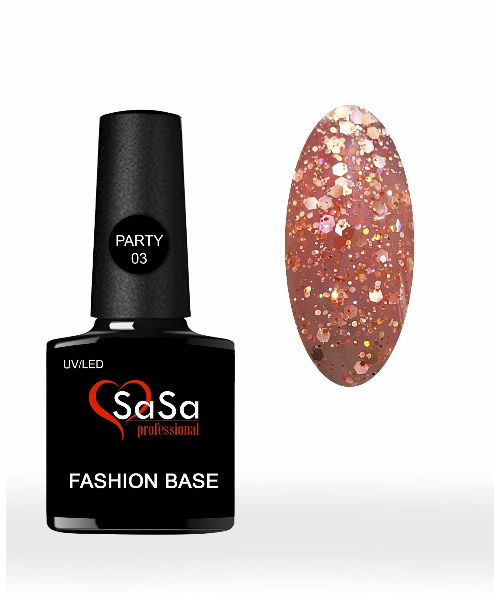 SaSa Цветная база Fashion Base PARTY 03, 8 ml