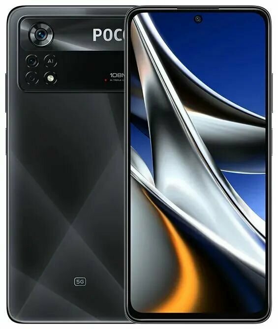 Смартфон POCO X4 Pro 5G 6/128GB Laser Black, ростест(EAC)