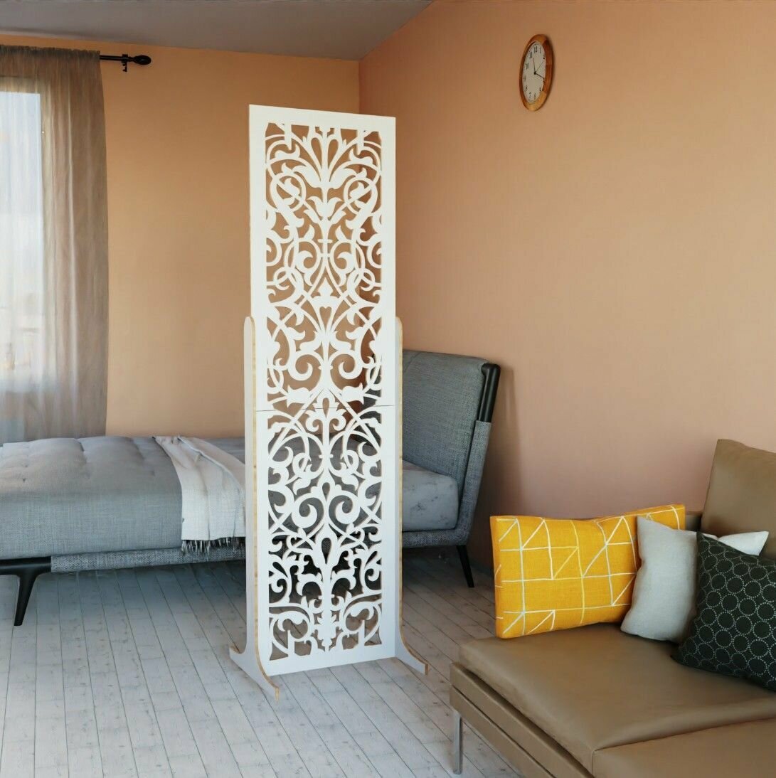 Ширма перегородка для зонирования комнаты . Для салона красоты . Размер 175см высота -50см ширина