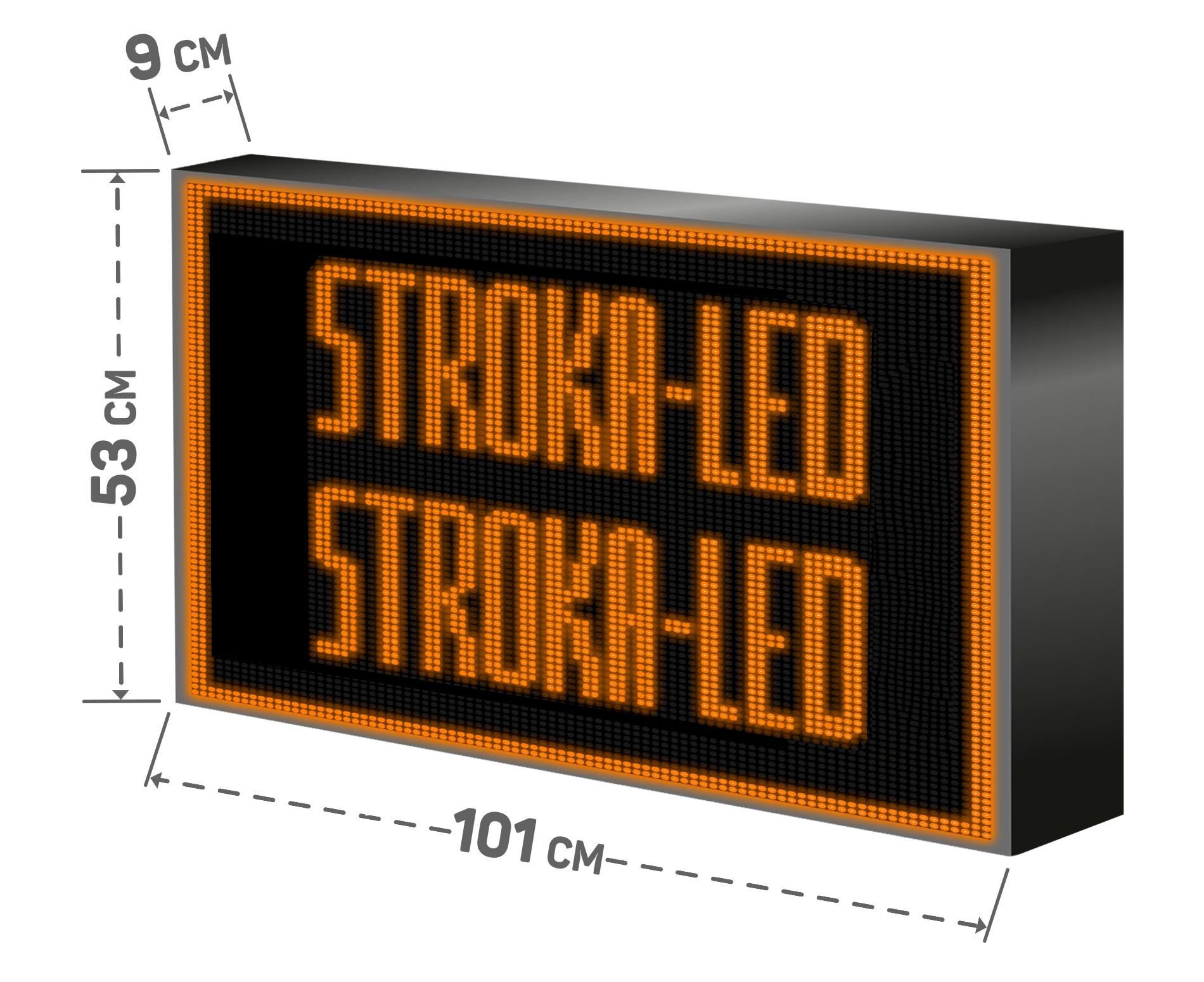 Бегущая строка/ Led /рекламная вывеска/ панель/101х53см