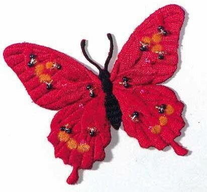 Аппликация "Бабочка красная" 7,5х6 см PRYM 926163