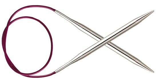 Спицы круговые "Nova Metal" 12мм/50см, никелированная латунь, серебристый KnitPro 10399