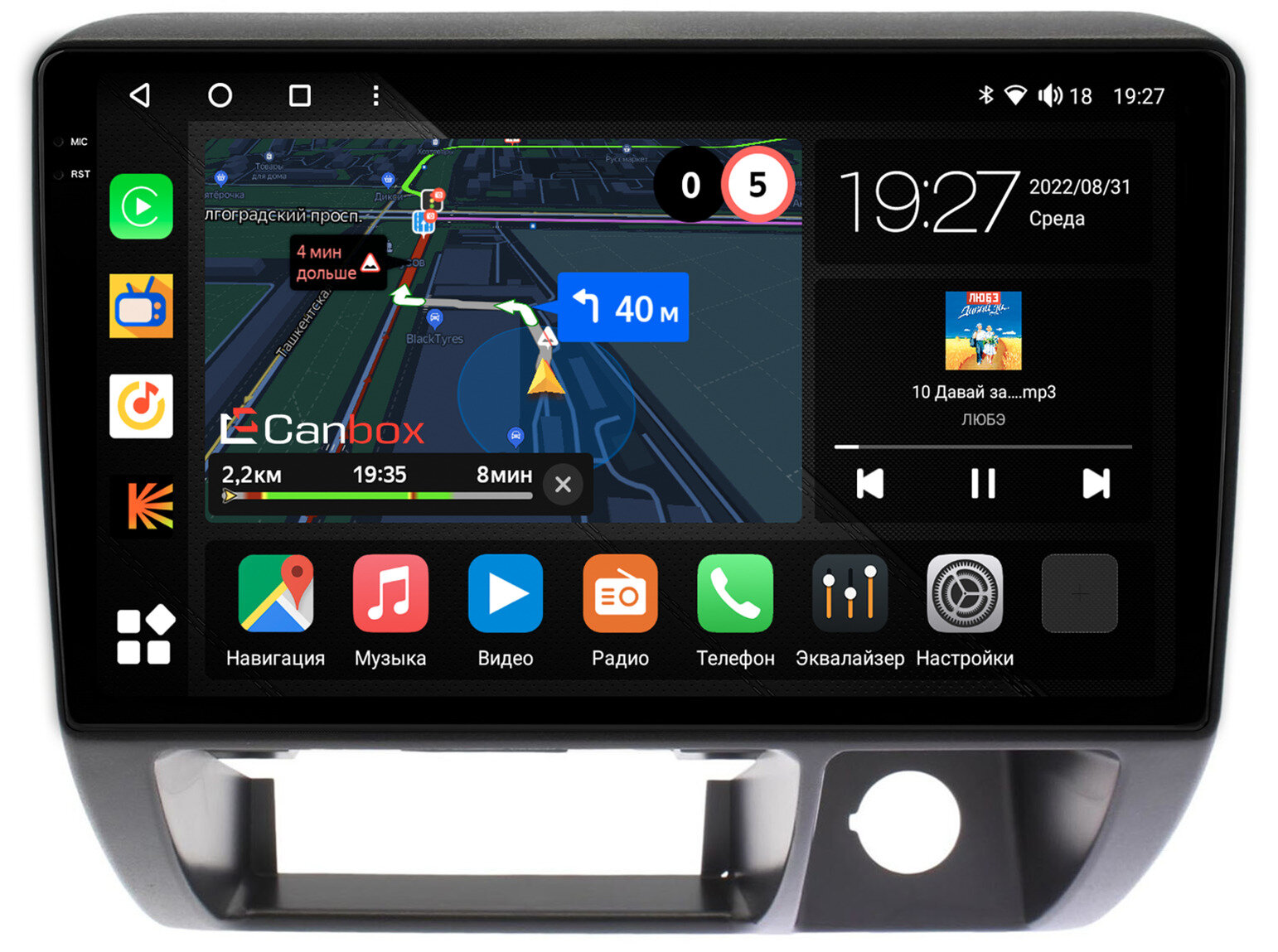 Штатная магнитола Suzuki Jimny 3 1998-2005 Canbox M-Line 2K 4177-9-1293 на Android 10 (4G-SIM, 2/32, DSP, QLed)