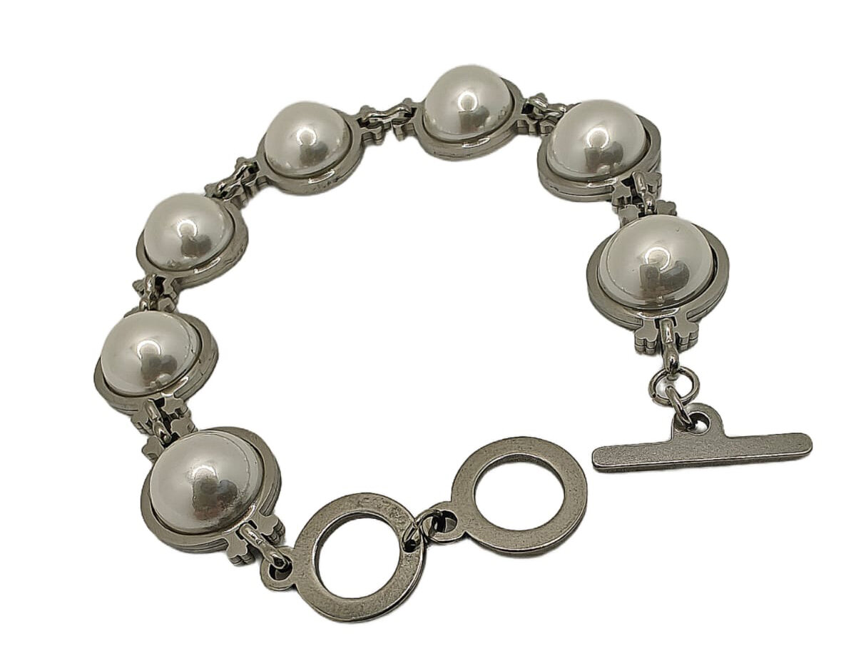 Браслет-цепочка, жемчуг имитация