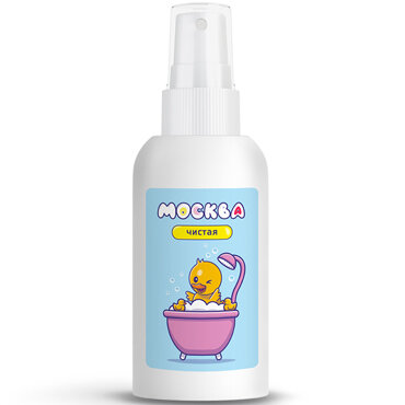 78165 Москва Чистая, 100 мл. Антибактериальный спрей для очистки секс-игрушек с ароматом спелой дыни