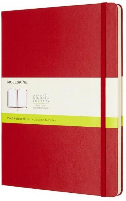 Moleskine QP092F2 Блокнот moleskine classic, xlarge 190х250 мм, 192 стр, нелинованный, твердая обложка, красный