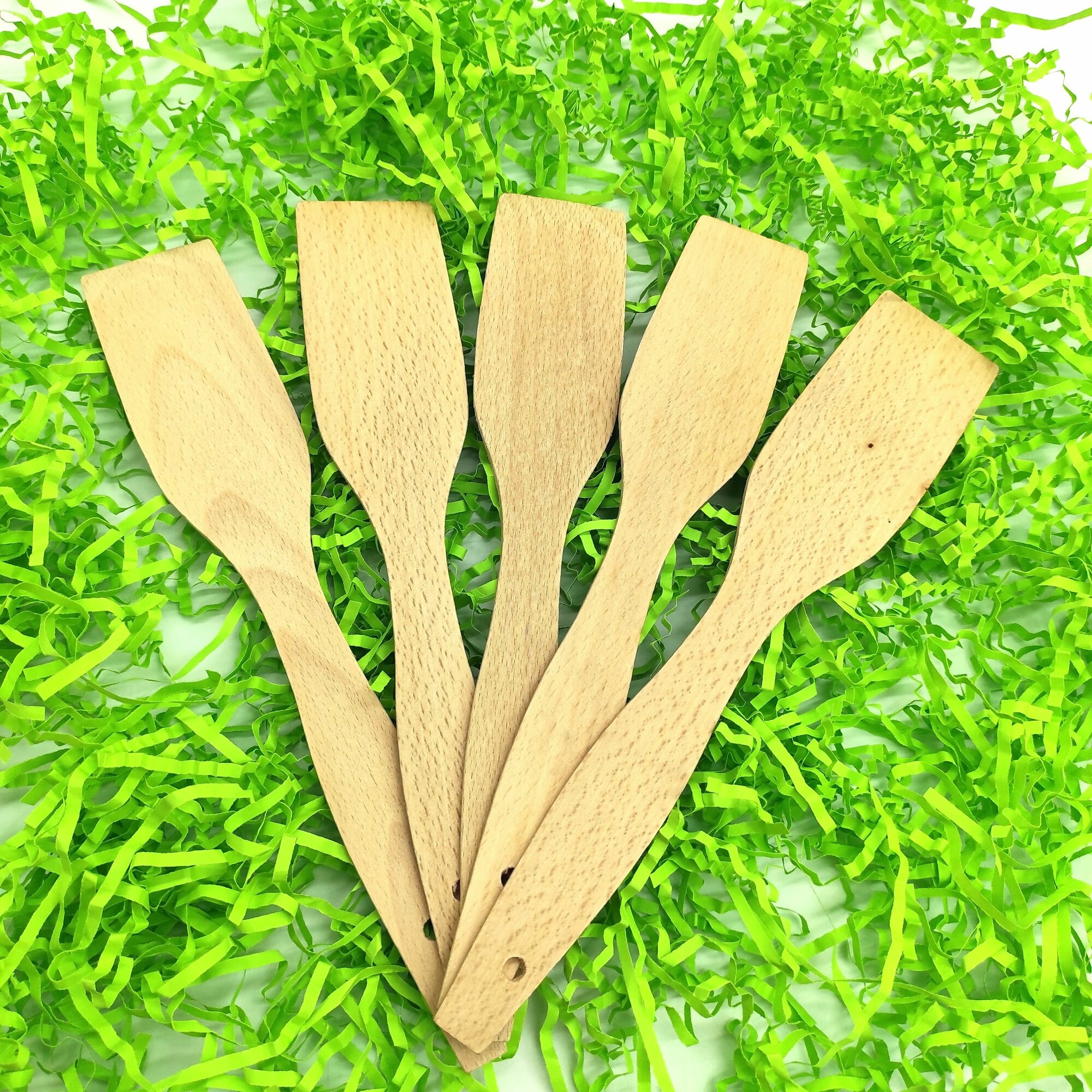 Лопатка кулинарная из натурального дерева 5штук