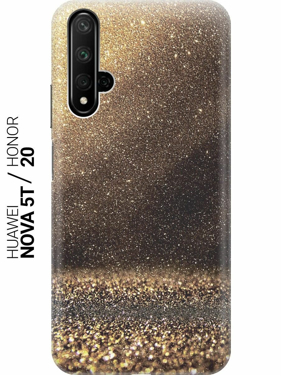 Силиконовый чехол на Honor 20, Huawei Nova 5T, Хонор 20, Хуавей Нова 5Т с принтом "Золотая пыль"