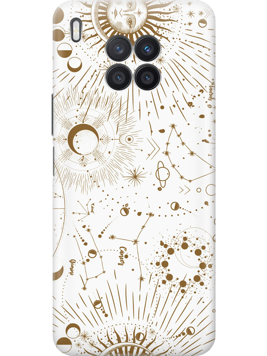 Силиконовый чехол на Honor 50 Lite, Huawei Nova 8i, Хонор 50 Лайт, Хуавей Нова 8и с принтом "Карта звездного неба"