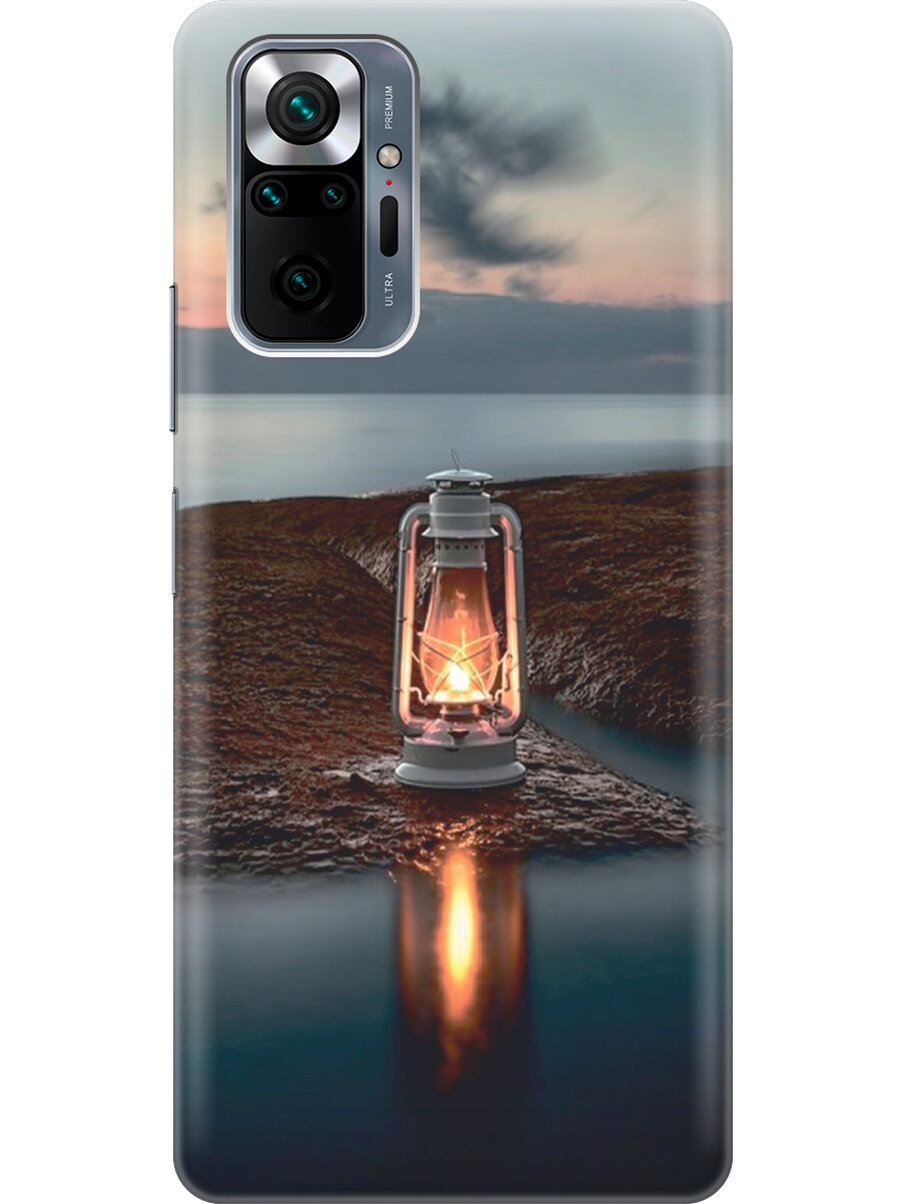 Силиконовый чехол на Xiaomi Redmi Note 10 Pro, Сяоми Редми Ноут 10 Про с принтом "Фонарь на берегу"