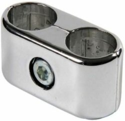 1шт Крепеж двойной параллельный для трубы 25, для трубы 25мм, UNO-02