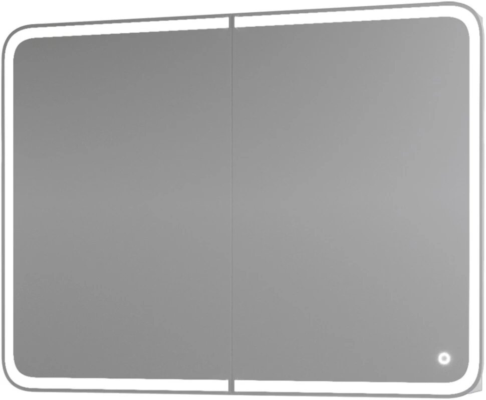 Зеркальный шкаф 90x80 см белый глянец Grossman Адель 209004