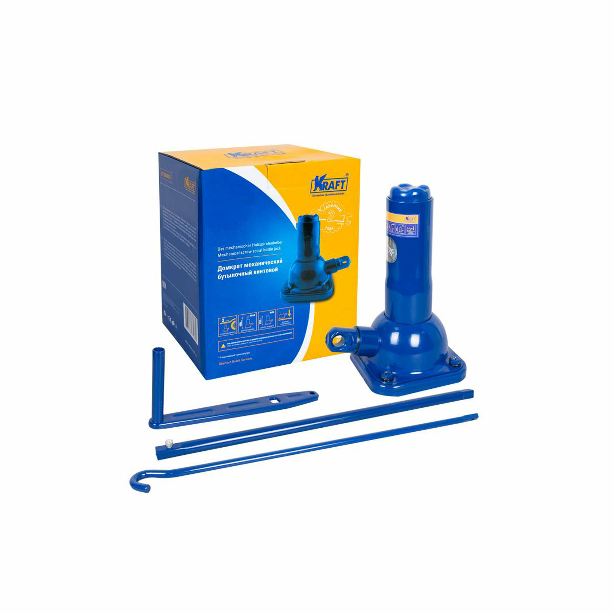 Домкрат винтовой телескопический 2т.215-485 мм KRAFT