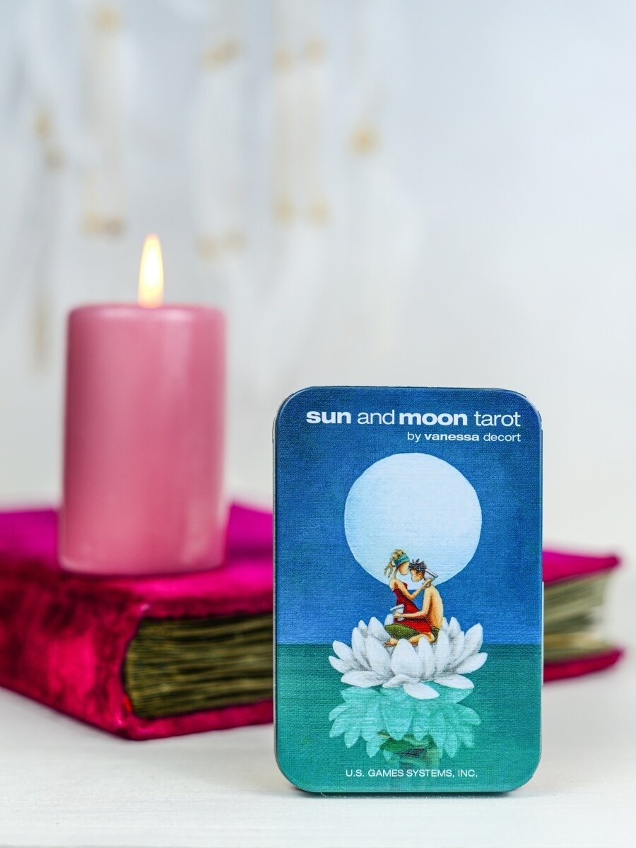 Карты таро солнца и луны мини-версия Жестяная коробка, 78 штук
