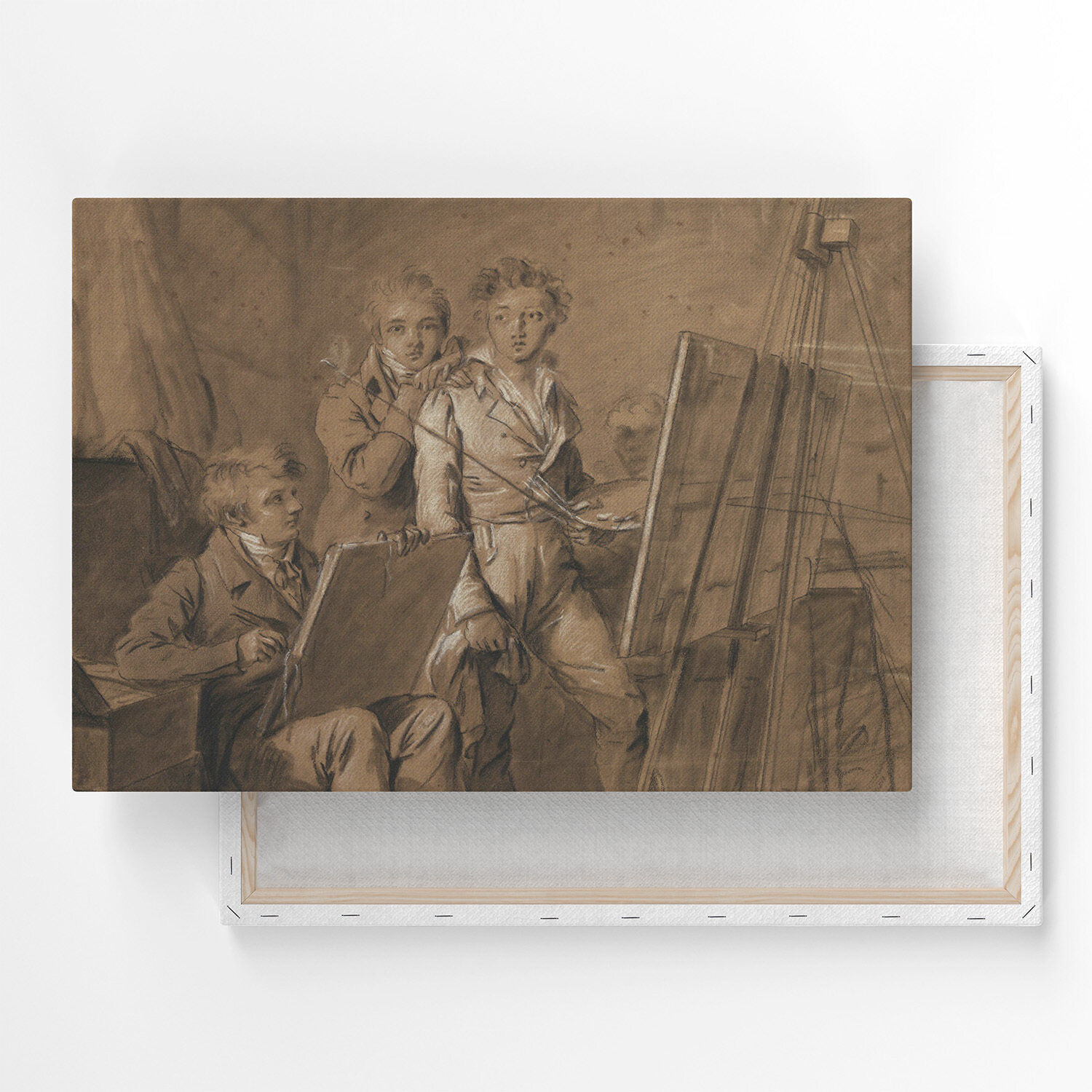 Картина на холсте, репродукция / Луи-Леопольд Буальи - Three Young Artists / Размер 80 x 106 см